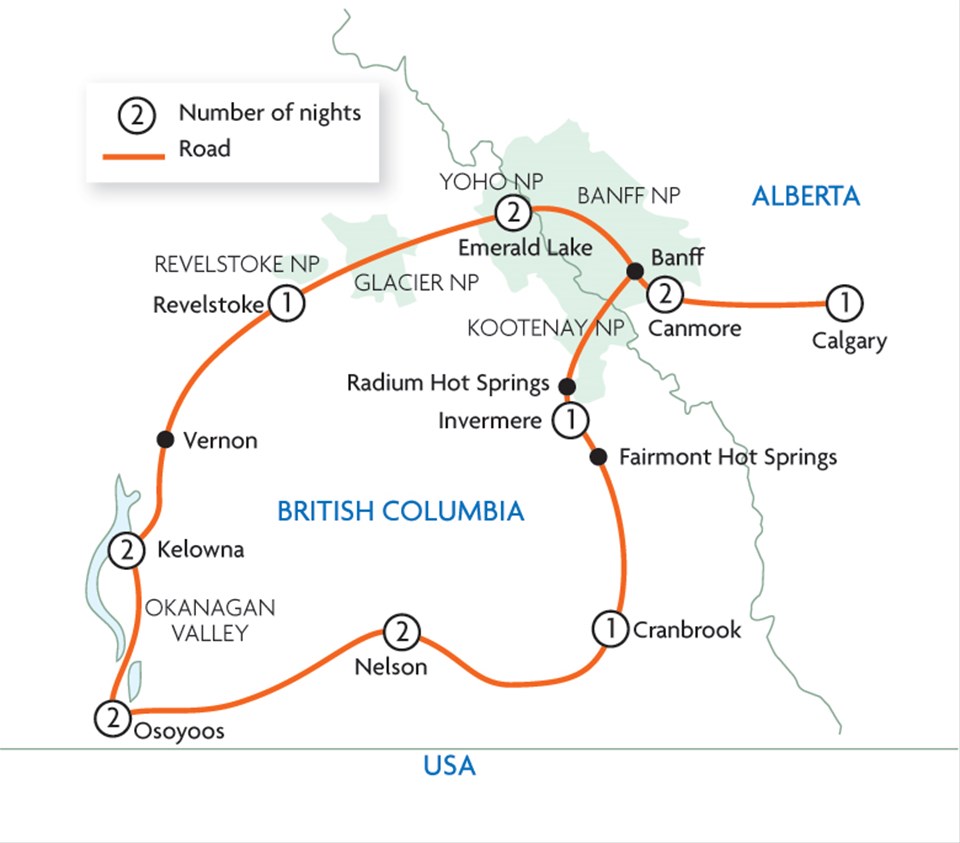 Kootenay Rockies & Okanagan Valley Loop | Trailfinders